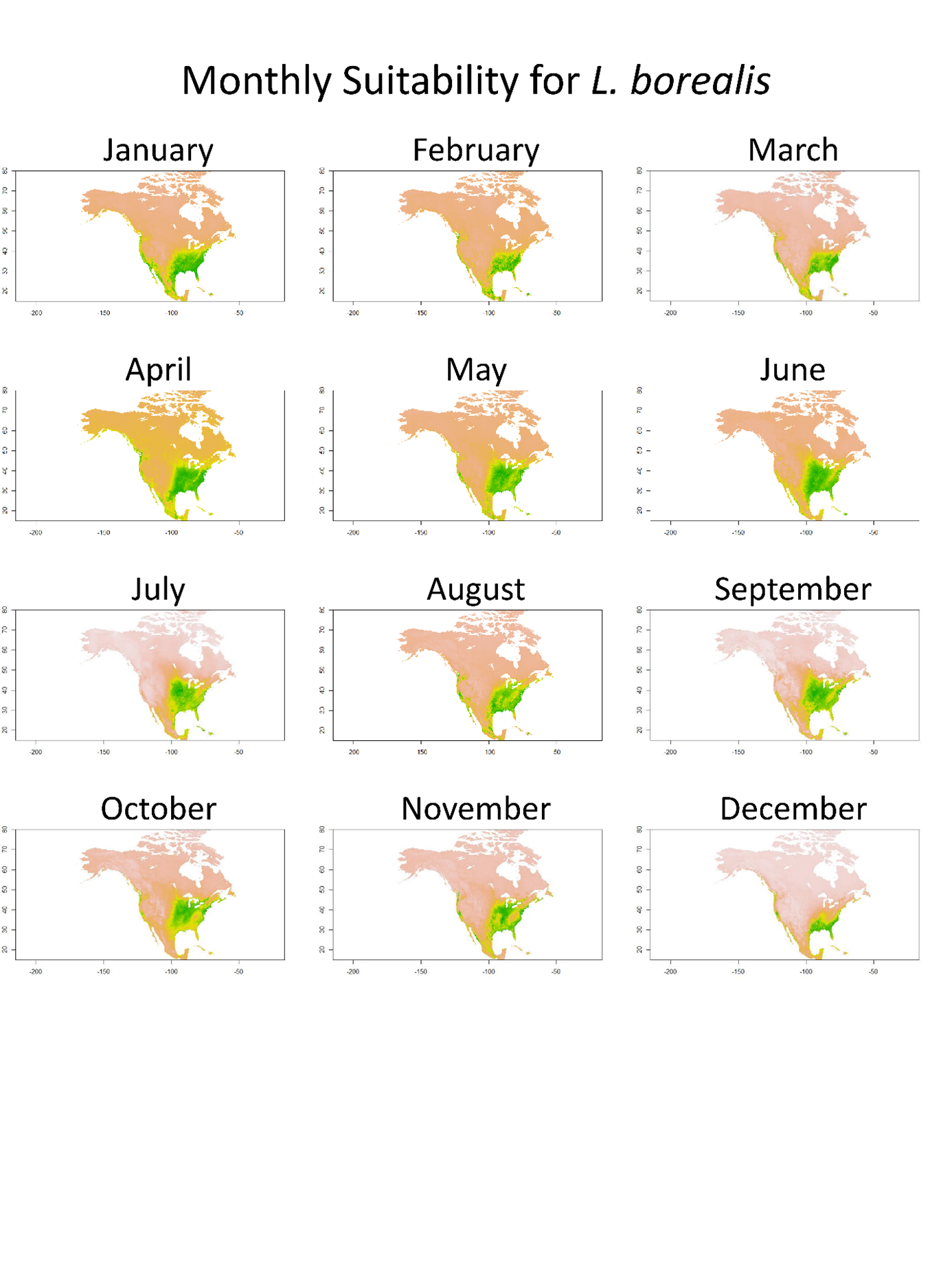 Predicting migration routes for three species of migratory bats using ...