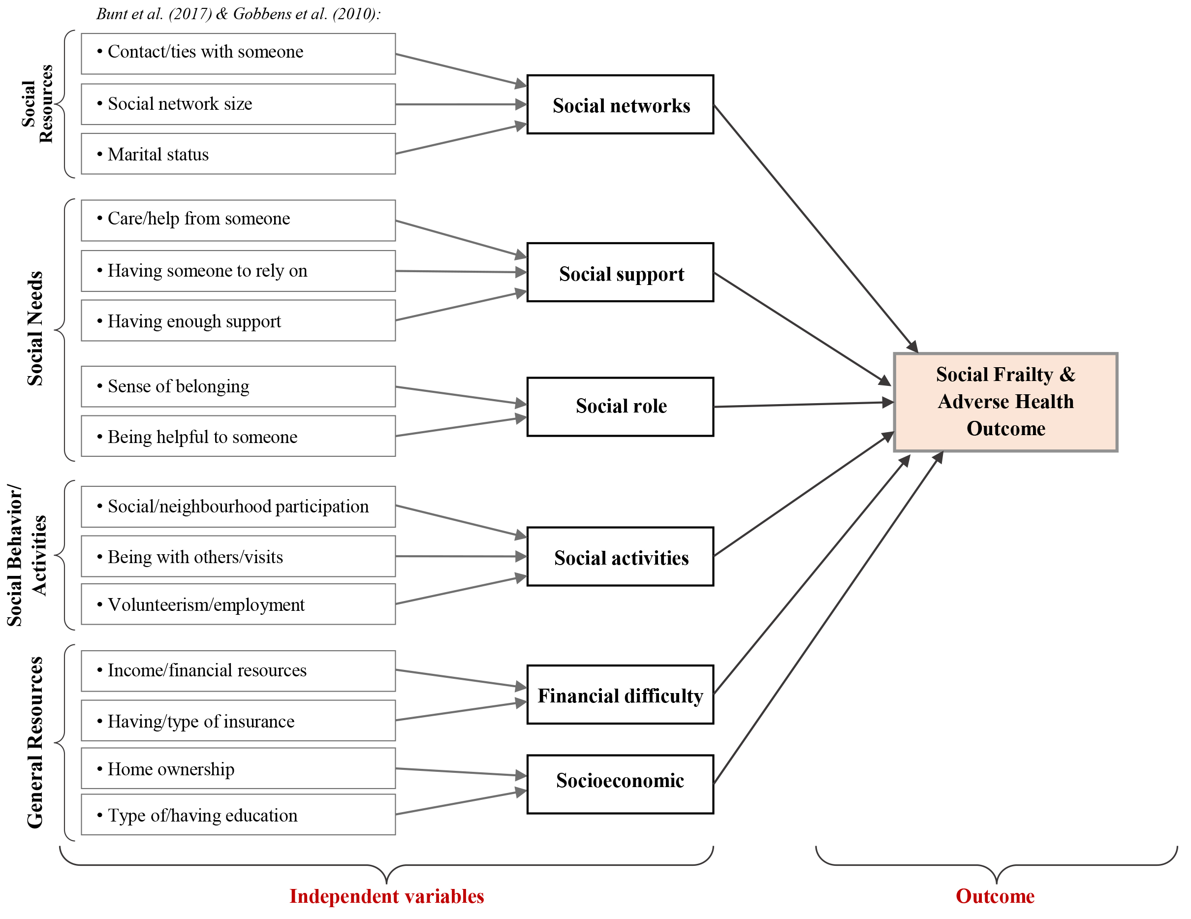 Characterization of social frailty domains and related adverse health ...